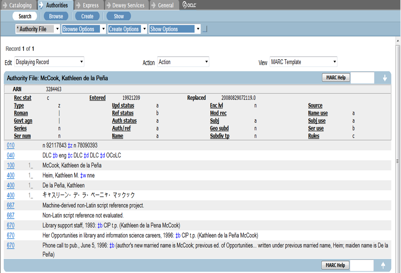 Module 7.2: Bibliographic Access, MARC, and Authority Control