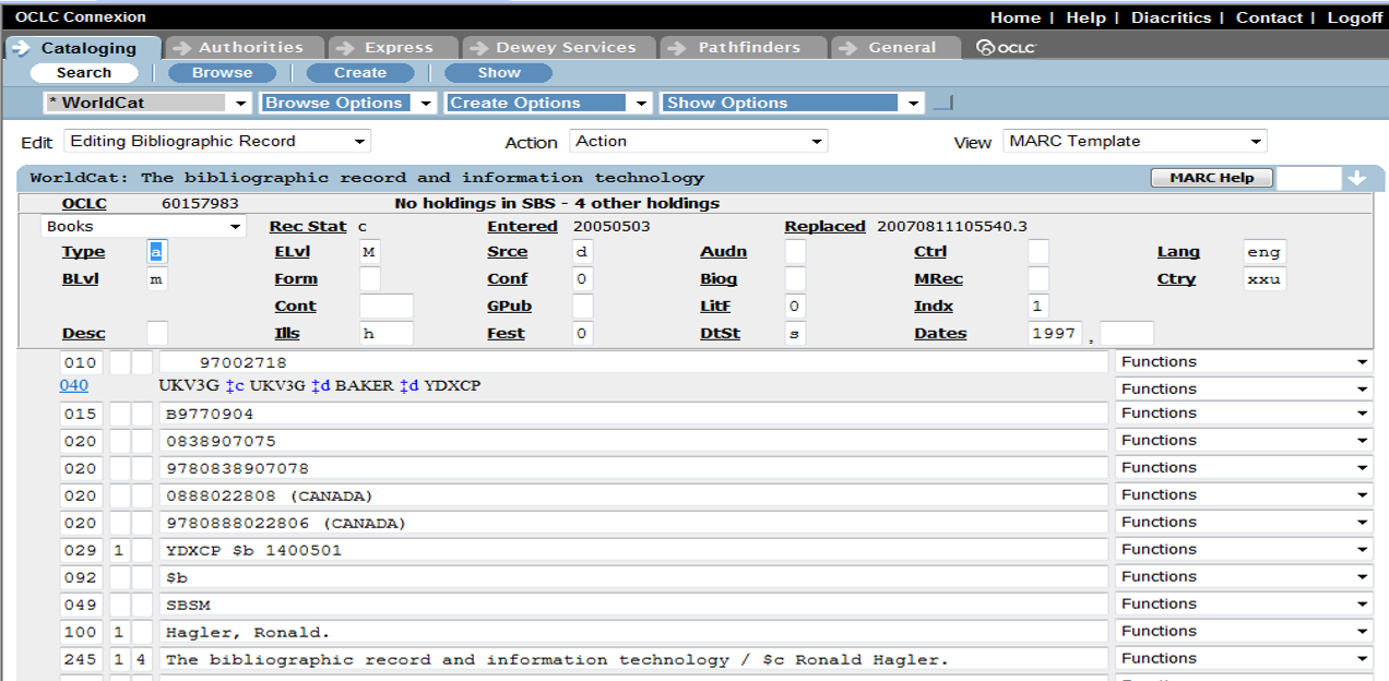 Module 7.2: Bibliographic Access, MARC, and Authority Control