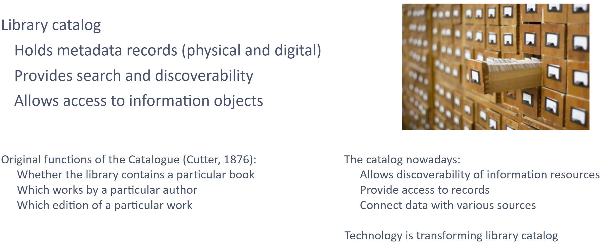 Organization of Information: An Overview