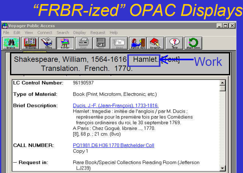 BIBLIOGRAPHIC DESCRIPTION