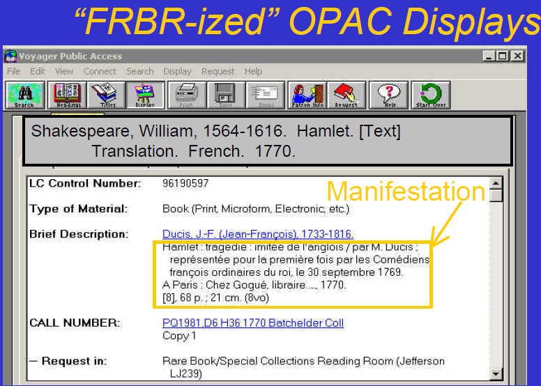 BIBLIOGRAPHIC DESCRIPTION